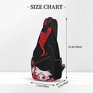 Hazbin Hotel Angel Dust Anime Crossbody Sling Backpack Travel Chest Shoulder Bag