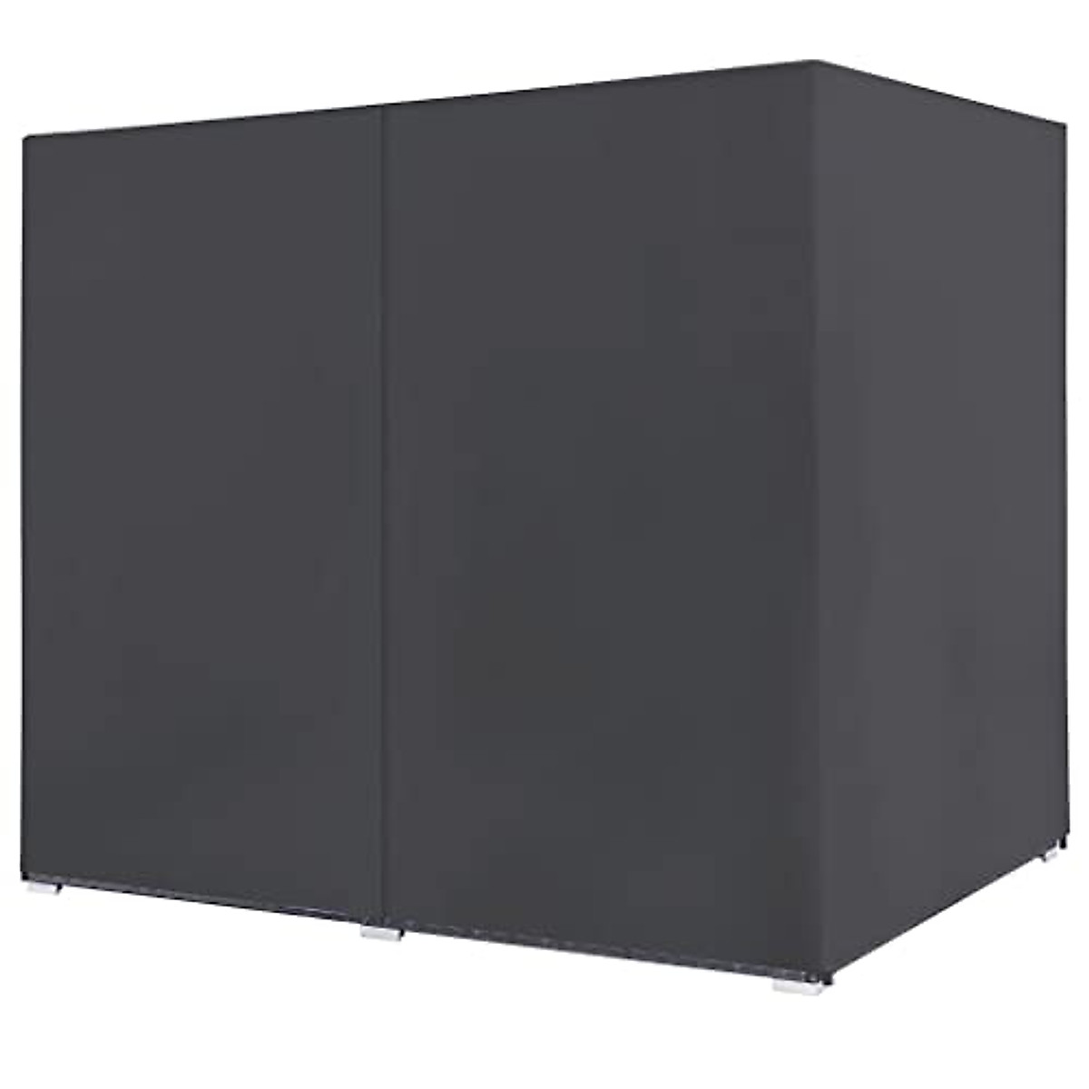 vidaXL Outdoor Lounge Bed with Curtains Poly Rattan Gray