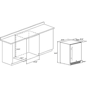 Phiestina 24 inch Indoor/Outdoor Beverage Refrigerator 175 Cans Built-in/Freestanding Beverage Fridge Cooler Lockable Stainless Steel Door Auto Defrost Quiet For Home/Commercial,6 Removable Shelves