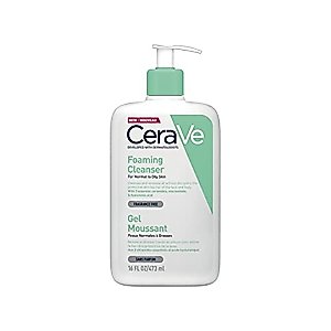 CeraVe Foaming Cleanser | 473ml/16oz | Daily Face, Body & Hand Wash with Niacinamide, for Normal to Oily Skin