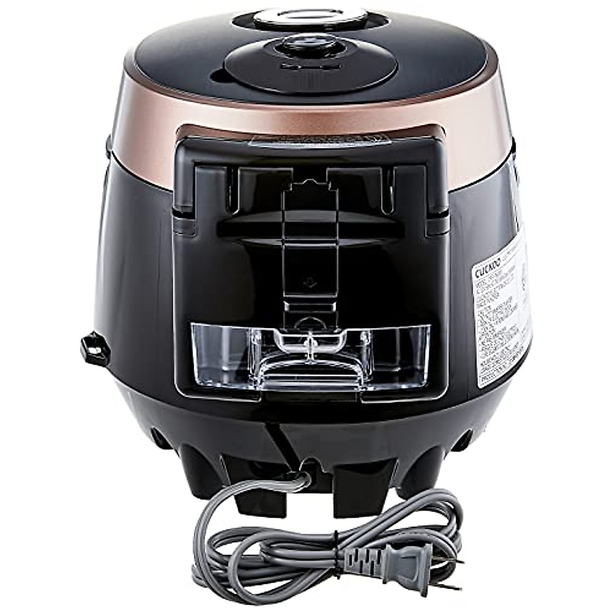 CUCKOO CRP-P0609S | 6-Cup (Uncooked) Pressure Rice Cooker | 12 Menu Options: Quinoa, Nu Rung Ji, GABA/Brown Rice & More, Made in Korea | Black/Copper