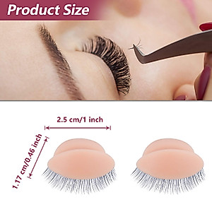 WBCBEC 3 Pairs Replacement Eyelids for Mannequin Head Removable Realistic Eyelids with Eyelashes Mannequin Head Eyelids for Eyelash Training Practice Makeup Eyelash Extensions