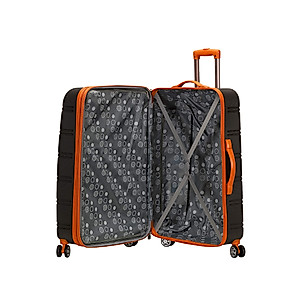Rockland Melbourne Hardside Expandable Spinner Wheel Luggage, Charcoal, 2-Piece Set (20/28)