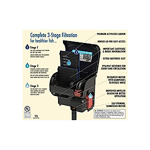 Aqua-Tech Ultra Quiet Power Filter, For Aquariums 10-20 Gallons