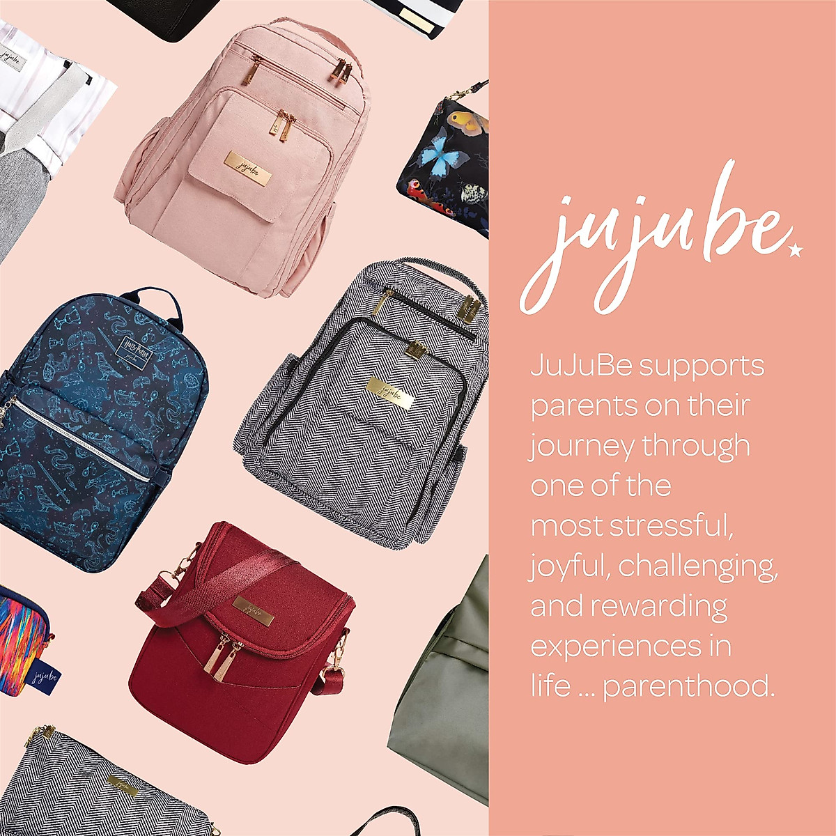 JuJuBe | All Set, Designer Purses and Handbags for Moms, Handbags for Ladies | Black