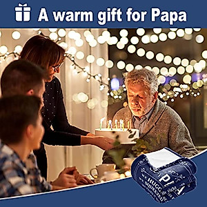 Yomaisky Gifts for Papa Grandpa from Grandchildren Birthday Gift for Grandfather Blanket Unique Fathers' Day Christmas Thanksgiving for Papa Best Grandpa Gifts Idea Papa Gifts Blanket 50X60