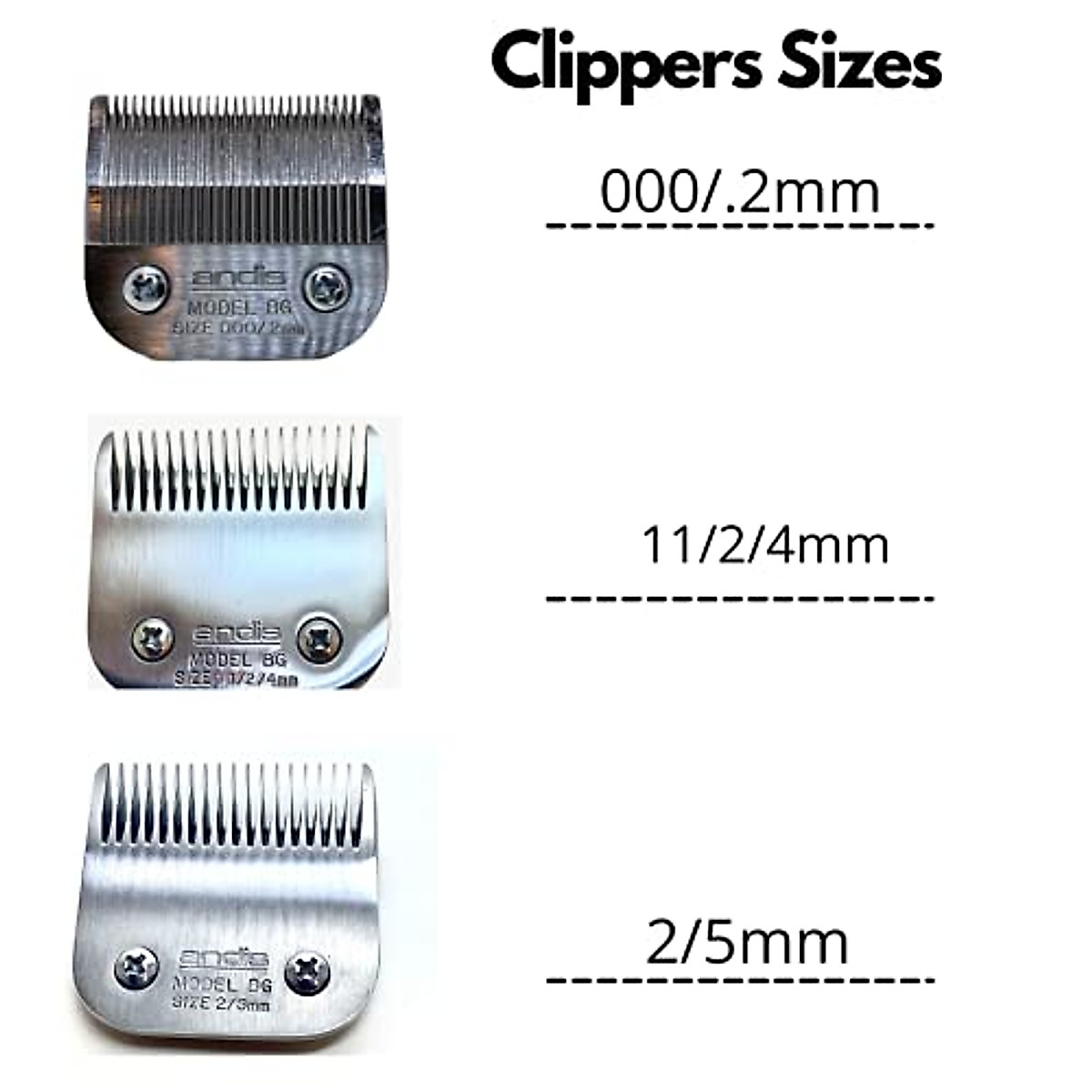 Metal Hair Clipper Attachment - Outliner Blade, Cool Touch Replacement Clipper Blades, Ultra Touch Trimmer Blade Fit To Oster Models By Andis (Size 000 (.2mm))
