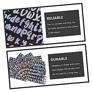 Housoutil 36 Sheets Alphanumeric Kit letters mailbox stickers vinyl letter stickers window sticker digital sign gold number stickers Self-Adhesive Decals for Signs outdoor mailbox numbers