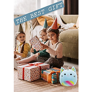 Irakaia Stuffed Rainbow Cat Unicorn Animal Plush Toy, Cute 8 Inch Ultrasoft Kawaii plushies (Caticorn)