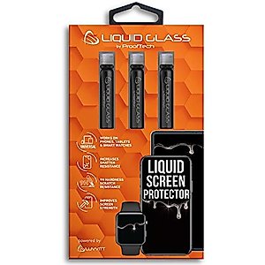 Liquid Glass Screen Protector for Up to 12 Devices Universal Fit for All Smartphones Tablets and Watches Scratch and Shatter Resistant Wipe On Nano Protection - 3 Bottles