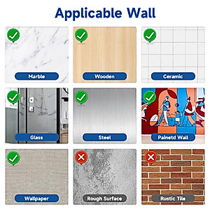 Shower Soap Dispenser Wall Mounted No Drill Shampoo Dispenser for Shower Wall Shampoo and Conditioner Dispenser Bathroom Hotel 3 * 300ml White with Labels