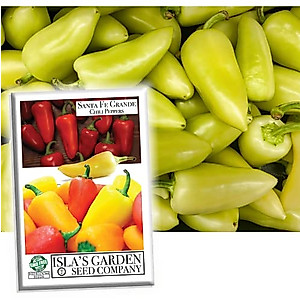 Santa Fe Grande Pepper Seeds for Planting, 50+ Heirloom Seeds Per Packet, (Isla's Garden Seeds), Non GMO Seeds, Botanical Name: Capsicum annuum, Great Home Garden Gift
