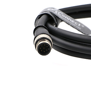 M12-A-Code-RJ45-Ethernet-Cable for Cognex DM300 M12 8-Pin A-Code Male to RJ45 for Industrial Camera 6.6Ft|2M