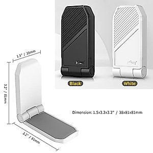 KIWIFOTOS 2 PackA dhesive Desk Headphone Hanger, PC Gaming Headset Holder Stand, Adhesive Holder Mount for Wall, Foldable Headphones Hook Mount Under Desk - White,Two Pack