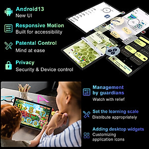 YESTEL Android 11 Tablet 10.1 inch 2 in1 Tablets with 2.0Ghz Octa-Core Processor, 4GB RAM 64GB ROM(Expand to 512GB), 2.4G+5G WiFi, Bluetooth5.0, 8000mAh Battery, Keyboard & Mouse Included-Grey