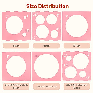 Auihiay Plastic Balloon Sizer Box Cube, Pink Collapsible Balloon Size Measurement Tool for Balloon Arches, Balloon Towers, Balloon Columns and Balloon Decorations (2-10 Inch)