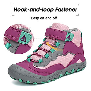 Mishansha Kids Hiking Boots Toddler Girls Boys Hiking Shoes Water-Resistant Anti-Collision Non-Slip Athletic Outdoor Trekking Boots