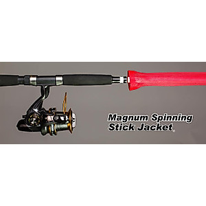 RITE-HITE Orin Briant Stick Jacket Fishing Rod Covers - Magnum Spinning; for trolling & jigging rods, musky, lake trout, catfish & many salt water species. (Red)