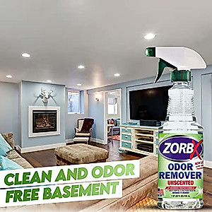 ZORBX Unscented Odor Remover Spray - Perfect Solution for Strong Odor | Advanced Trusted Formula & Fast-Acting Odor Eliminator for Dog, Cat, Puppy (32oz.)