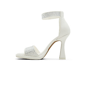 Call It Spring Women's Lorii Heeled Sandal, White, 7