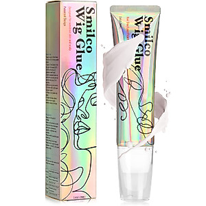 Wig Glue for Front Lace Wig-Smilco 2.6 OZ Waterproof Lace Front Glue Invisible Bonding Strong Hold Lace Wig Glue for Poly and Lace Hairpiece, Wig, Toupee Systems, Lace Glue Hair Replacement Adhesive