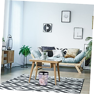 NUOBESTY Garbage Can Living Room Trash Bin Ktv Trash Container Multi-Function Garbage Bucket Trash Can Bedroom Office Household Products Multifunction Stainless Steel Purple