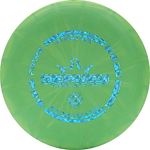 Dynamic Discs Prime Burst Deputy Disc Golf Putter, PDGA Approved, Men and Women Frisbee Golf Putter, 170g Plus Understable Putt, Easy to Throw, Stamp Color & Burst Pattern Will Vary, Green