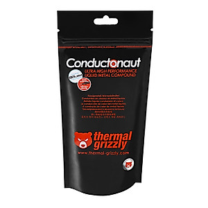 Thermal Grizzly Conductonaut - Aluminum, Thermal Paste Based on Liquid Metal - Not Suitable for Large Cooling Systems - Liquid Metal Thermal Paste for Cooling The CPU, GPU (1 Gram)