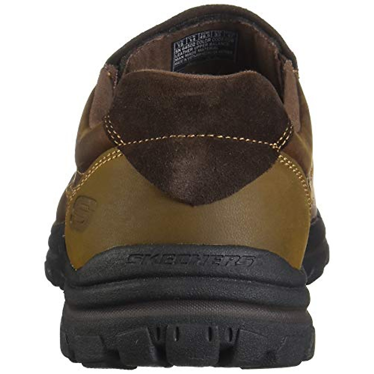 Skechers Men's Braver-Rayland Slip-On Loafer, Dark Brown Leather, 10 2E US