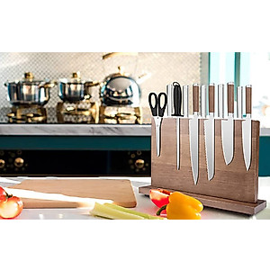 Magnetic Knife Storage Holder for Kitchen, Magnetic Knife Block Holder Stand Rack, Knife Organizer Shelf Rack with Strong Enhanced Magnets Multifunctional, Cutlery Knives Display Stand shelf