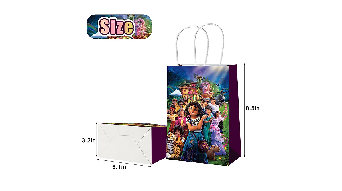 24 Pcs Encanto Party Gift Bags for Magical Birthday Events