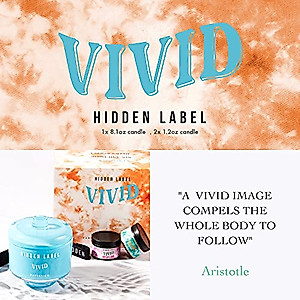 Hidden Label Scented Candles, Soy Candles for Home Patissier 2 Wicks 8.1oz Vivid Collection, Candle Set Gifts for Women Birthday Valentines Day Mothers Day Christmas