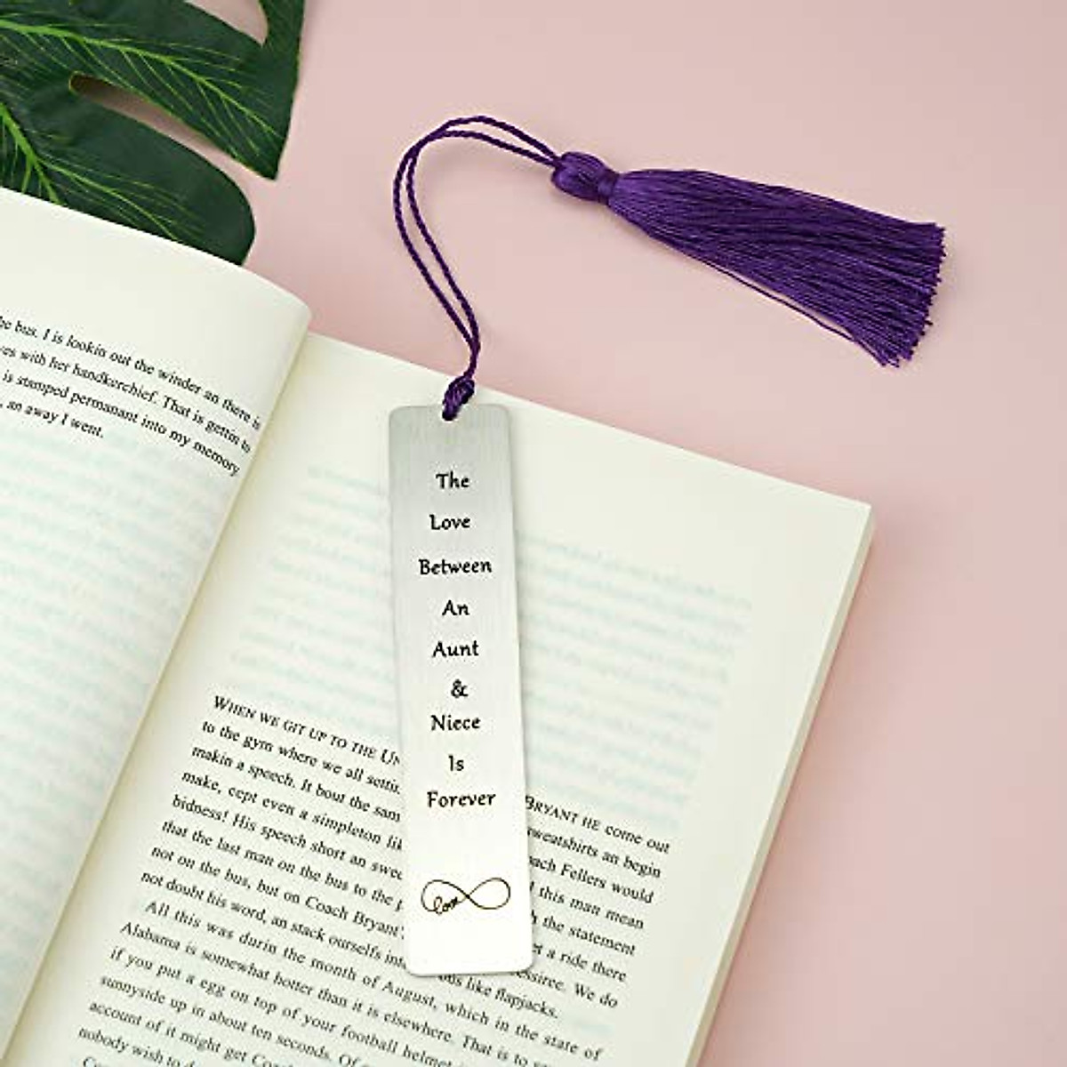 Bookmarks Aunt Gifts from Niece The Love Between an Aunt and Niece is Forever Bookmark Gift for Aunts Aunties Birthday Presents