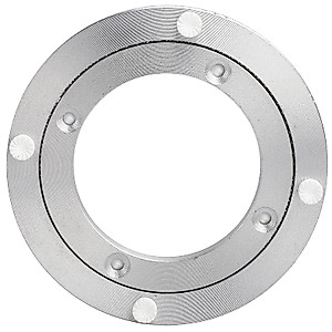 Buachois Aluminum LazySusan Heavy Duty Metal Rotating Bearing Turntable Ring SwivelPlate Hardware for Glass Top Wood Top (5inch)