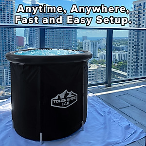 Ice Bath Tub for Cold Plunge | Portable Bathtub Large Inflatable Tub | Polar Cold Plunge Tub | Cold Plunge Tank with Cold Tub Chiller Recovery | Ice Bath Tub for Athletes, Adults, of all Ages