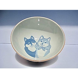 Japanese Shiba Dog Red 6.3 Inches Diameter Large Rice Bowl Donburi Soup Noodle or Serving Bowl Multipurpose Bowl Chawan from Japan