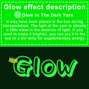 4 Pcs Glow in The Dark Yarn, Sewing Supplies,(55yd 50m) for Crocheting for DIY Arts, Crafts & Sewing Beginners Glow in The Dark Party (White Lemon Yellow Light Blue Light Green Green)