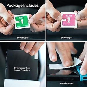 TALK WORKS Screen Protector Compatible with Nintendo Switch Lite - Scratch, Crack, and Shatter Resistant-Ultra-Thin HD Touchscreen Tempered Glass, See-Through Cover & Easy Installation 2 Count (Pack of 1)