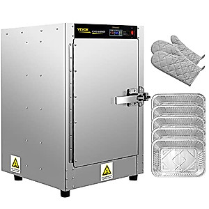 VEVOR Hot Box Food Warmer, 19"x19"x29" Concession Warmer with Water Tray, Five Disposable Catering Pans, Countertop Pizza, Patty, Pastry, Empanada, Concession Hot Food Holding Case, 110V UL Listed