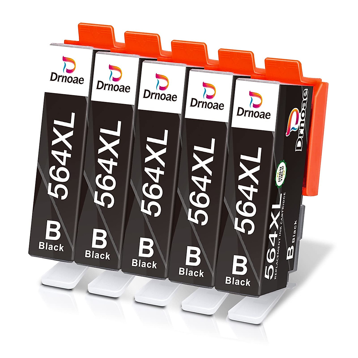 564XL Ink Cartridges for HP Printers, Drnoae Compatible for HP Photosmart 7520 5520 7525 7510 6510 5514 6515 Officejet 4620 7510 4622 5510 Deskjet 3520 3521 Ink Cartridges, 5 Pack