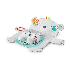 Bright Starts Tummy Time Prop & Play Activity Mat - Polar Bear, Ages Newborn +, 1 Count (Pack of 1)