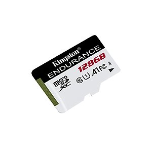 Kingston High Endurance 128GB MicroSD SDXC Flash Memory Card High Performance, 1080P, Full HD, Up to 95MB/S Read, (SDCE/128GB)
