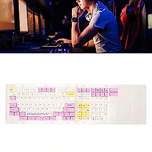 130 Keys Keycap, XDA Heat Sublimation Clear Handwriting PBT Keycap Set for 84 87 96 98 100 104 108 Keys Mechanical Keyboard Switch US Layout Mechanical Gaming Keyboard