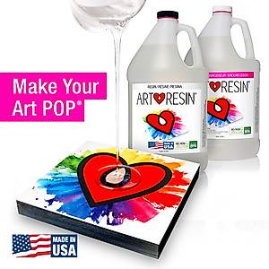 ArtResin - Epoxy Resin - Clear - Non-Toxic - 2 gal (1 gal Resin + 1 gal Hardener) (7.57 L)