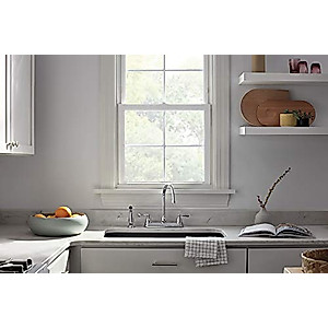 Peerless P2865LF Elmhurst Two-Handle Kitchen Faucet with Spray Deck-Mount, Chrome