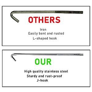 Kewucn Adjustable Battery Hold Down, Car Battery Tie Down Holder Kit, Universal Battery Crossbar with Stainless J Bolt, Automobile Battery Fixing Accessories for Cars, SUV, RV (11 inch bolts)