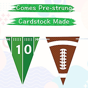 VILIFEVER Game Day Burlap Banner Football Themed Garland Bunting, Football Birthday Party Decorations, Football Concessions Stand Hanging Sign Outdoor Home Decor