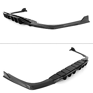 IKON MOTORSPORTS, Rear Bumper Lip Compatible with 2021-2024 Kia K5 GT-Line, Carbon Fiber Print PP Rear Diffuser Lip Spoiler Splitter Bodykit