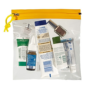 Snopake Airport Bags Clear Plastic Travel For Liquids - TSA Approved - Pack 5