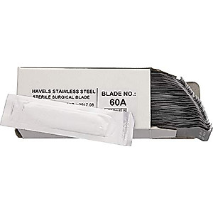 Havalon #60A Stainless Steel Bulk Replacement Blades, 50 count